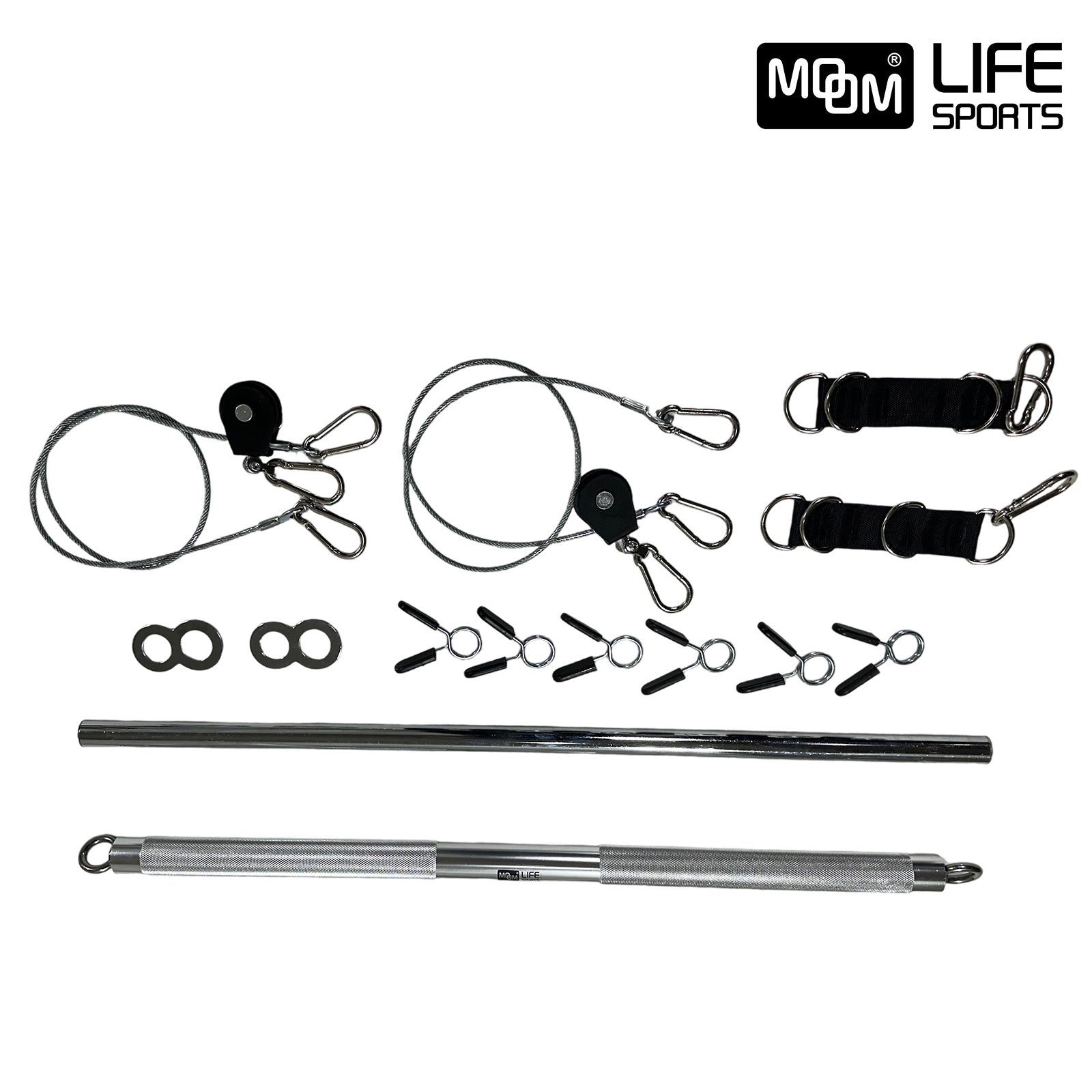 MOMO PRO Chest Press Kit – Cable Extension System with Weight Bar, Pul ...